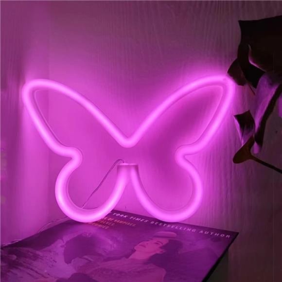 Other | Butterfly Led Neon Signs Butterfly Wall Decor Night Light ...